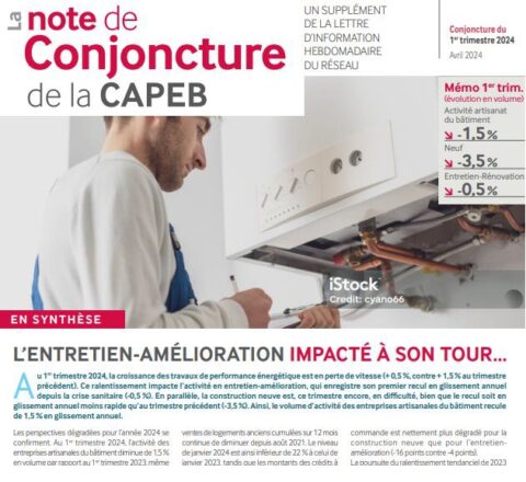 Note de conjoncture du 1er trimestre 2024 - CAPEB Isère – L'Artisanat au Cœur de notre Territoire